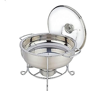 Chafing Dish Set, Stainless Steel Food Warmer with Water/Food Pans and Fuel Holders, Chafing Buffet Server Warming Tray for Kitchen Caterings Banquet Parties