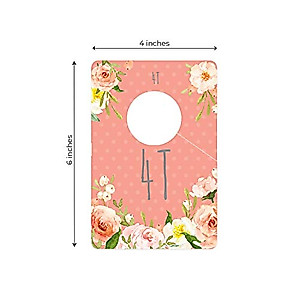 Canopy Street Floral Closet Clothing Size Dividers/Closet Organizer For Baby Girl Clothes Newborn To 4T / Baby Closet Size Dividers