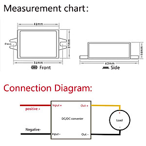 SSLHONG Waterproof DC Converter 12V 24V to 5V 3A/15W Dual USB Power Adapter 12V to 5V Step Down Voltage Regulator Charge for Samsung Galaxy, iPad iPhone 6S 7 7S/8 Plus etc