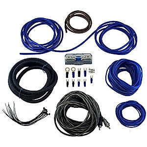 KICKER Bundle Compatible with Universal Vehicle 44DCWC122 CompC Ported Dual 12" Loaded Sub Box with 46CXA8001 Amplifier and HA-AK4 4 Gauge Amp Install Kit
