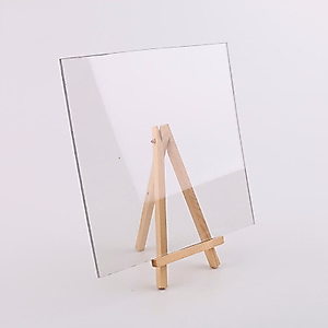 Polycarbonate Sheets Clear Acrylic Plastic Sheet - 2mm,3mm,4mm,5mm Thick,UV Protected,Glass Replacement Panels,for Shed Windows Roofing Greenhouse Canopy Carport,Custom (3.94x3.94in,3mm)