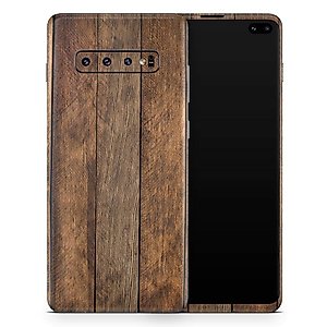 DesignSkinz Raw Wood Planks V9 Protective Vinyl Decal Wrap Skin Cover Compatible with The Samsung Galaxy S20 (Screen Trim & Back Glass Skin)