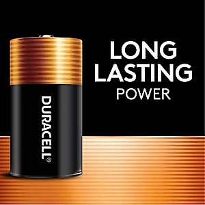 Duracell Coppertop C Batteries, 2 Count Pack, C Battery with Long-lasting Power, All-Purpose Alkaline C Battery for Household and Office Devices