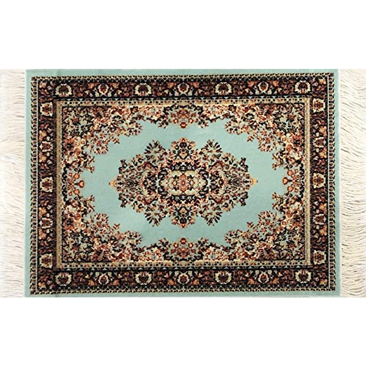 Carpet Coasters, Set of 4 Turkish Rug Style Table Drink mats, Absorbent Kitchen and Dining Accessories, Spill & drip Protection, Rectangular