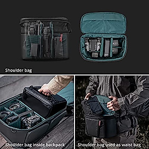 PGYTECH OneMo 2 25L-33L Camera Backpack with Shoulder Bag for 16“ Laptop for Photographers, Waterproof DSLR Backpack for Canon/Nikon/Sony, Drone Backpack for DJI Mini 3 Pro/Mavic 3/ FPV
