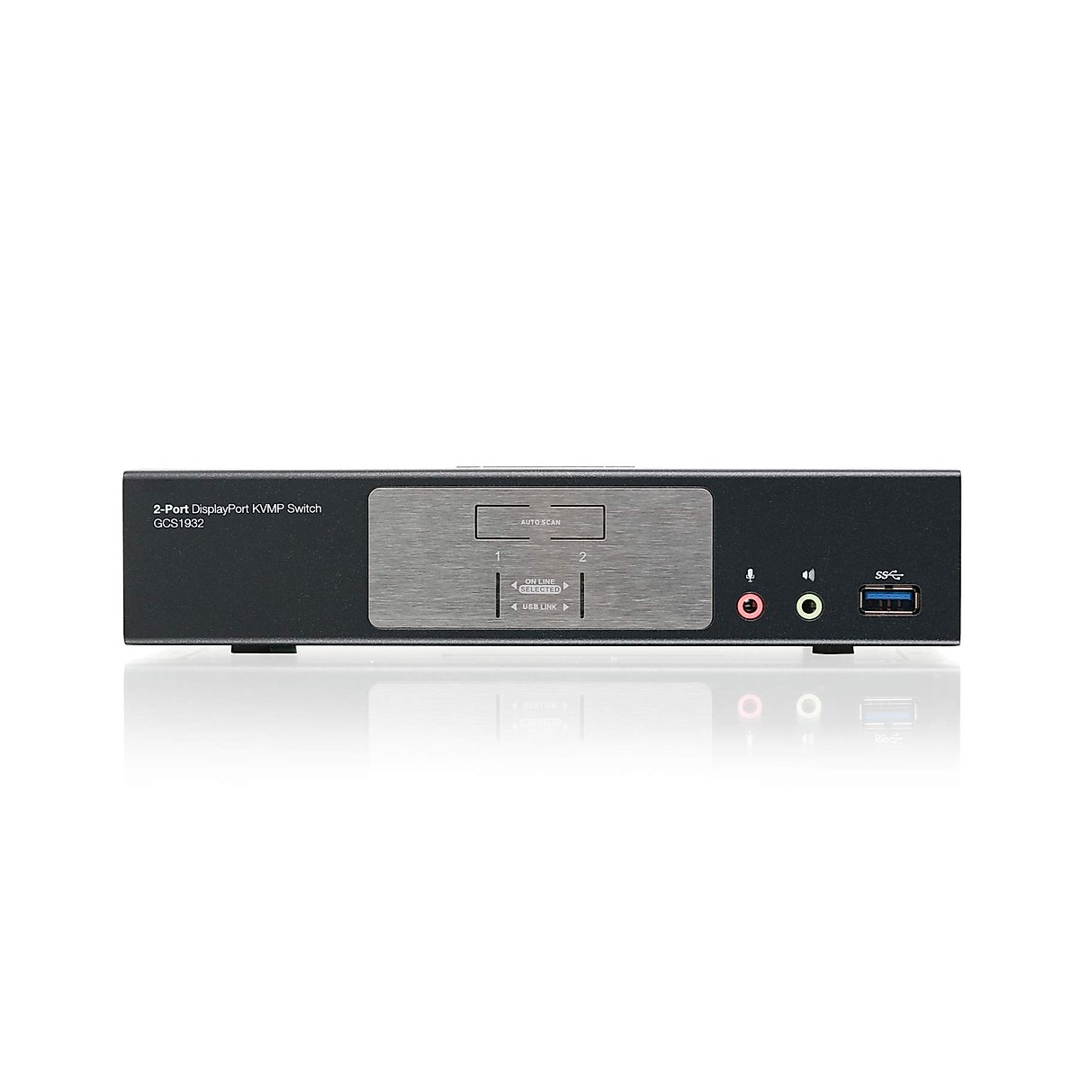 IOGEAR 2-Port DisplayPort KVMP Switch - 4K 60Hz - 2-Port USB 3.1 Hub 5Gbps - Keyboard Mouse Input - 7.1 HD Audio - Front Panel Selector - TAA Compliant - Mac/Win - GCS1932