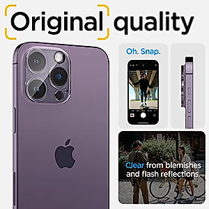 Spigen Camera Lens Screen Protector [GlasTR Optik] Designed for iPhone 14 Pro Max/iPhone 14 Pro [Case Friendly] - Clear [2 Pack]