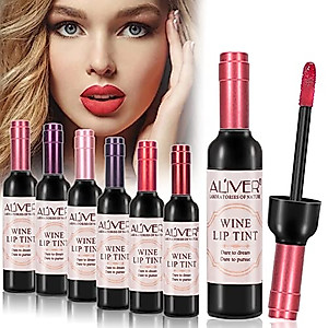 Wine Lip Tint 6 Colors, Lip Stain Set Long Lasting Liquid Lipstick, Waterproof and Moiturizing Matte Lip Gloss Set for Women Makeup - 6 Colors