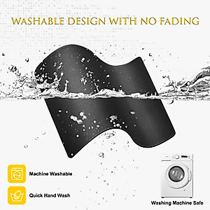 JIKIOU 3 Pack Mouse Pad with Stitched Edge, Comfortable Mouse Pads with Non-Slip Rubber Base, Washable Mousepads Bulk with Lycra Cloth, Mouse Pads for Computers Laptop Mouse 10.2x8.3x0.12inch Black