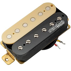 Wilkinson Vintage Tone Alnico 5 Overwound Open Style Humbucker Bridge Pickup for Electric Guitar, Zebra