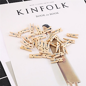 DECORA Sturdy 1 Inch Mini Wooden Craft Clothespins 100pcs