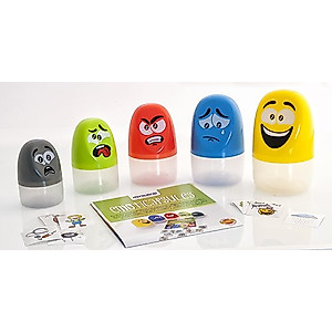 Miniland Emoticapsules. Multicolor and Funny Toy which Represent The Basic Emotions and Invite Children from 2 to 6 Years to Recognize Daily Feelings. SEL Learning