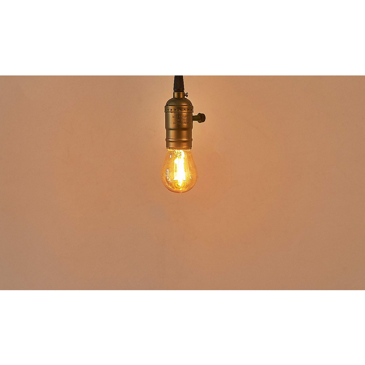 Panledo 2 Watt Vintage Edison LED Bulbs, Globe LED Filament Bulb, 2200K Ultra Warm Light, E26 Medium Base, A15 Amber Glass Antique Gold Tint, 25W Incandescent Replacement, Dimmable, Pack of 6