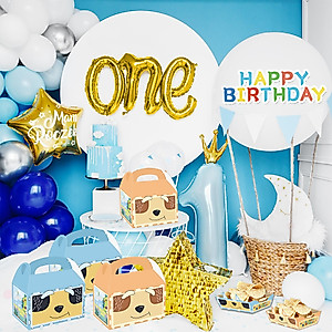 Cartoon Blue Dog Party Candy Bags 16pcs Dog Family Goodie Gift Boxes for Kids Boys Girls Blue Dog Theme Birthday Party Supplies Baby Shower Decorations