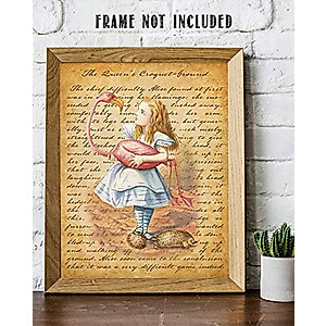 Alice in Wonderland Prints - 8x10 Unframed Wall Art Print Poster - Perfect Alice in Wonderland Gifts and Decorations (The Queen's Croquet)