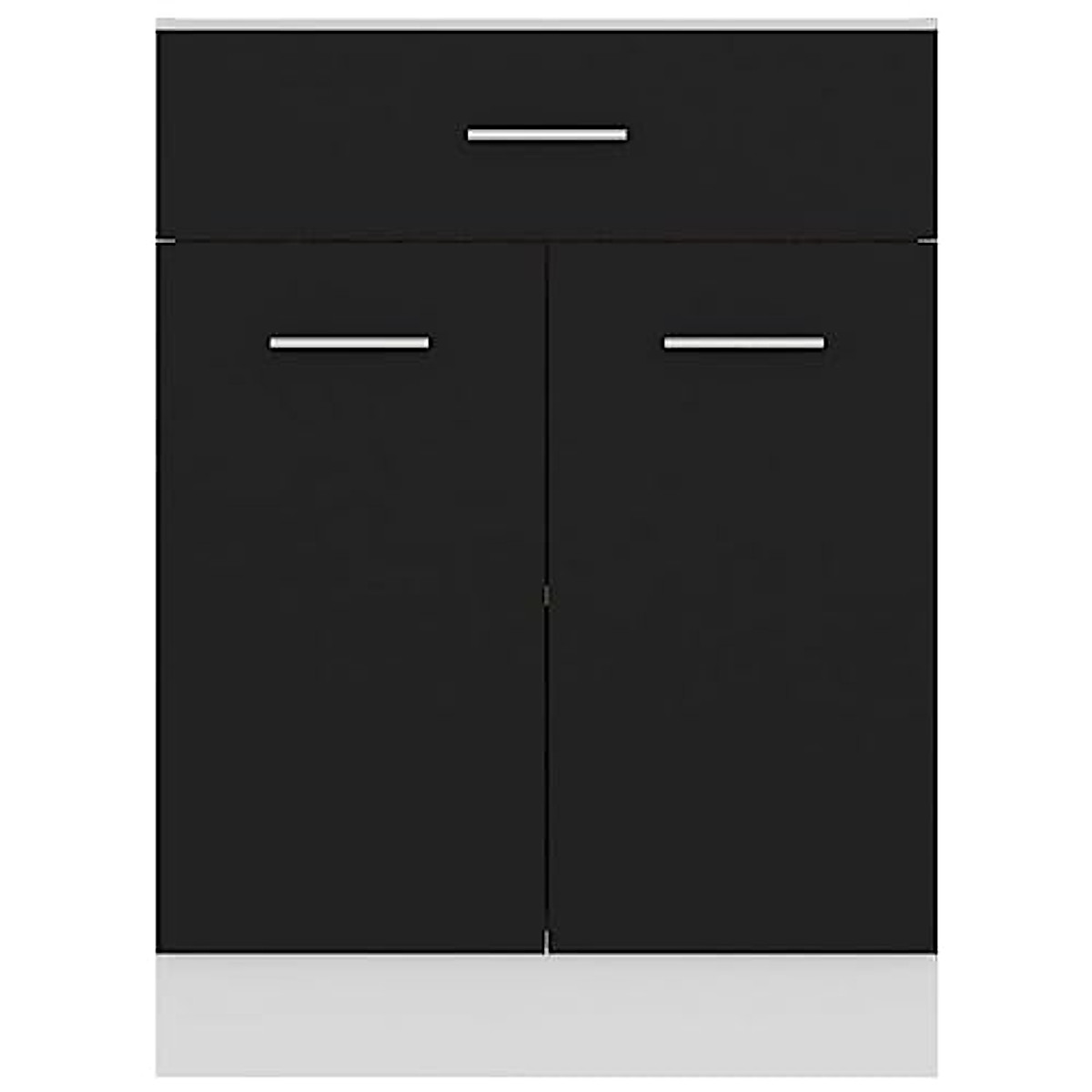 Aisifx Drawer Bottom Cabinet Black 23.6"x18.1"x32.1" Engineered Wood