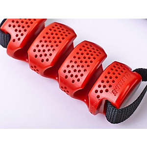 Lifeline Triple Cable Pocket Max Flex Handle with Triple Cable Pocket for Safe, Customizable Resistance, Black/Red, 3