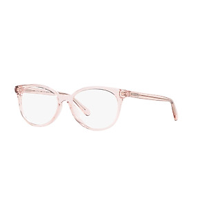 Coach HC6138U Universal Fit Prescription Eyewear Frames, Transparent Pink/Demo Lens, 52 mm