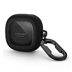 SURITCH Case for Samsung Galaxy Buds FE(2023)/Buds 2 Pro(2022)/Buds 2(2021)/Buds Pro(2021)Buds Live(2020), Shockproof Sturdy Protective Earbuds Cover for Charging Case with Heavy-Duty Carabiner, Black