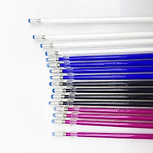 4 Piece Set,Heat Erasable Fabric Marking Pens with 16 Refills,4 Colors Heat Erasable Pens for Quilting, Sewing and Dressmaking