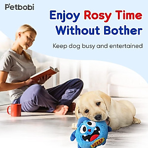 Petbobi Upgrade Dog Toys Interactive Monster Plush Giggle Ball Shake Squeak Crazy Bouncer Toy Exercise Electronic Toy for Puppy Motorized Entertainment for Pets