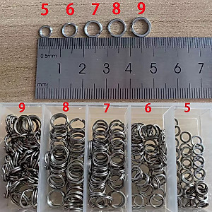 HTHYLURE Fishing Stainless Steel Split Rings 200PCs/Box High Strength Heavy Duty Hyper Wire Heavy Duty Saltwater Freshwater Line Lure Connectors Double Snap Super Strong Solid Circle Tackle Leader