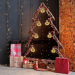 GIGALUMI Hanging Solar Lantern,4 Pack Outdoor Christmas Decorations,Hanging Solar Lights Outdoor Waterproof , Garden Decor for Lawn,Garden,Yard,Tree?Warm White