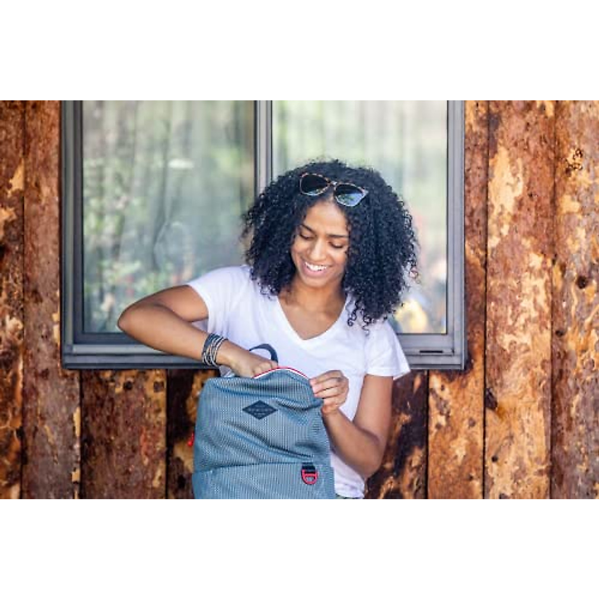 Sherpani Adaline, Nylon Mesh Backpack Purse, Small Backpack, Travel Bag, Fashion Bags for Women Fits 13 Inch Laptop (Graphite)