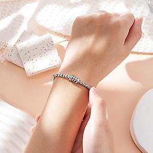 KOXMOON 50th Birthday Gifts for Her Women, Birthday Bracelet for Women with Gift Message Card, 50 Year Old Birthday Jewelry Gifts for Mom Grandma Sister Aunt Wife Friends