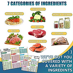 Instant Pot Cheat Sheet Magnet Set- Instant Pot Accessories Quick Reference Guide Magnets- Healthy Handy Kitchen Recipe Cookbook