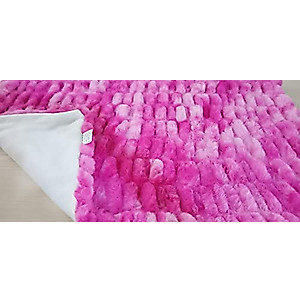 Super Soft Fuzzy Faux Fur Baby Blanket, Fluffy, Warm, Cozy, Plush, Snuggly Throw, Used for Baby Blanket, Toddler Blanket, Living Room Throw. (Hot Pink, 45X30 Inches)