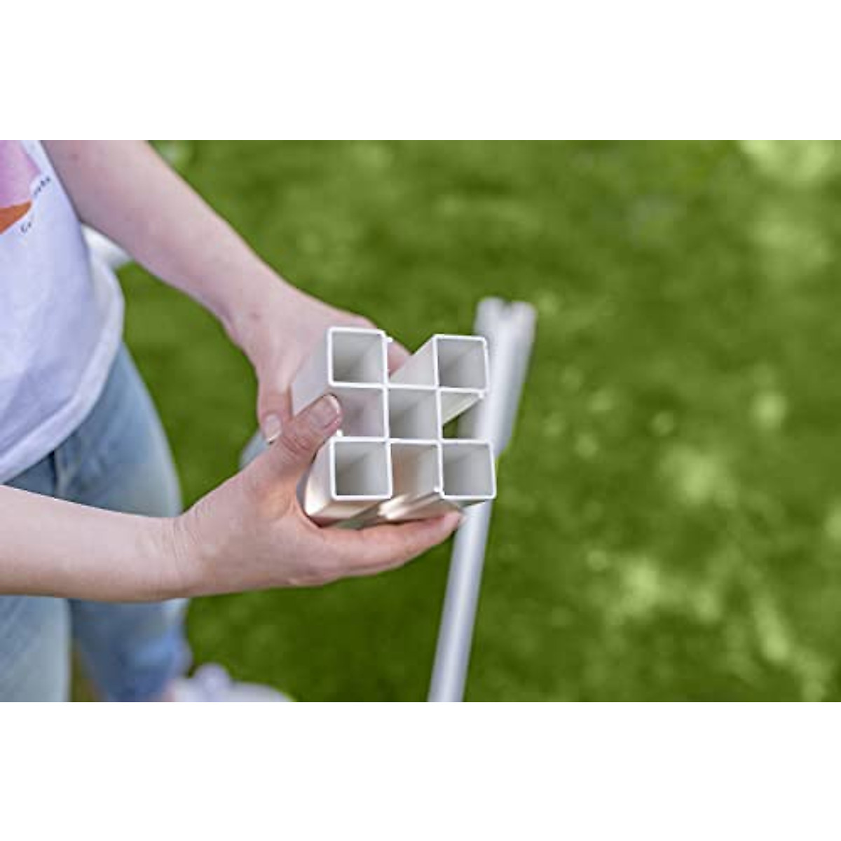 Vita Classic 4'X4'x11 Vinyl Raised, White VT17108 x 4ft Modular Garden Bed, 11" H