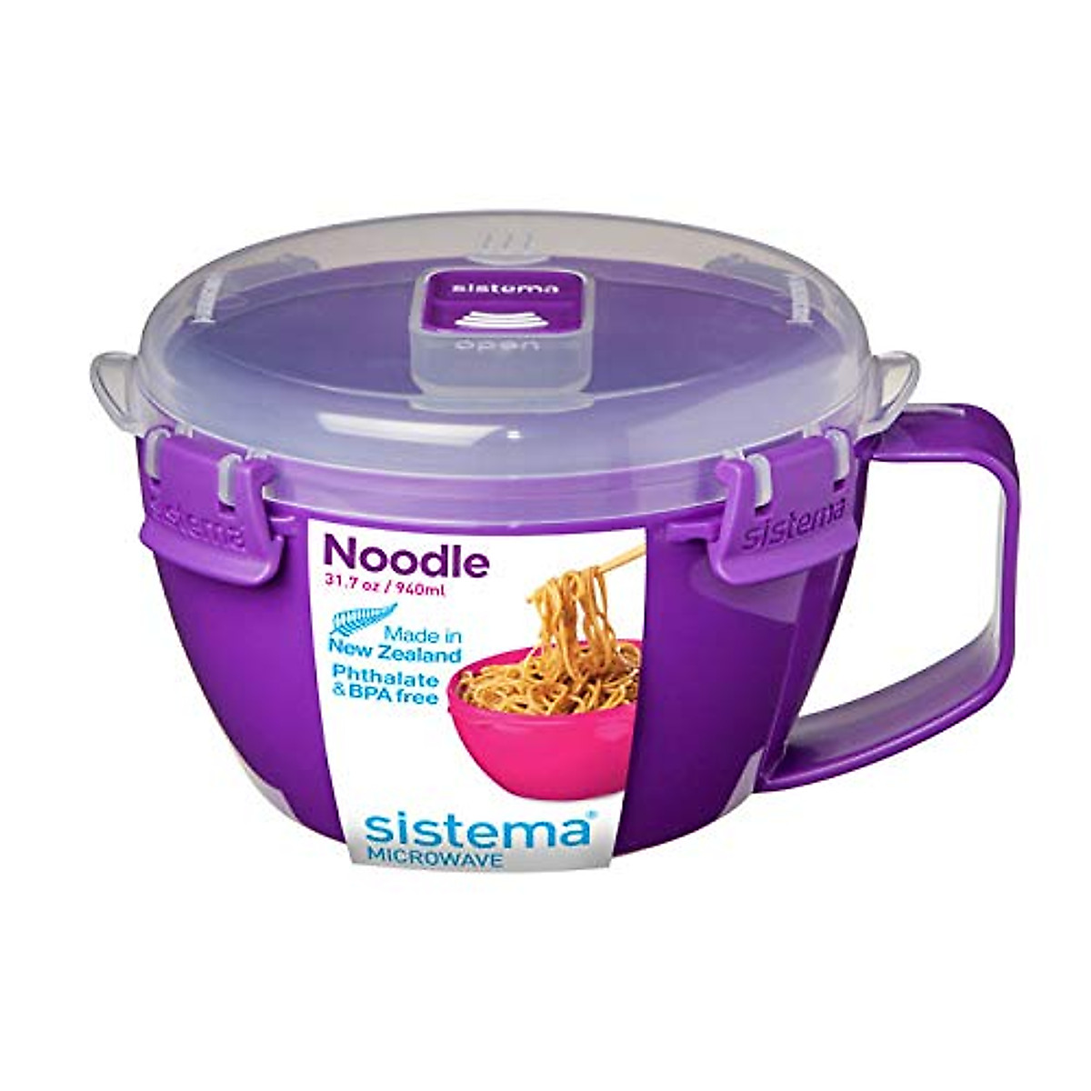 Sistema Microwave Noodle Bowl, 1 Cup , Assorted Colours. (Pack of 1)