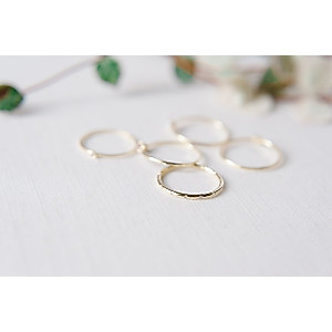 Honeycat Dotted Crystal Ring in Gold, Rose Gold, or Silver | Minimalist, Delicate Jewelry (Gold, 6)