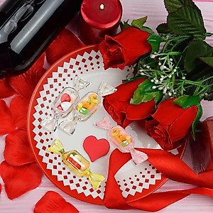 50pcs Candy Shaped Mini Box Transparent Jewelry Storage Box Travel Plastic Container Small Jewelry Storage Box with Lid Display Case Organizer Party DIY Decor (Transparent)