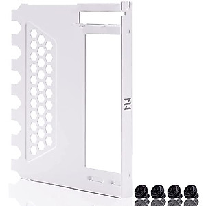 EZDIY-FAB Vertical Graphics Card Bracket PCIE Slot Plate, Vertical GPU Mount, Video Card VGA Support Kit -White