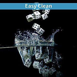 Hotusi Standard Game Dice Acrylic Material 16mm (50Pack White + 50Pack Black)