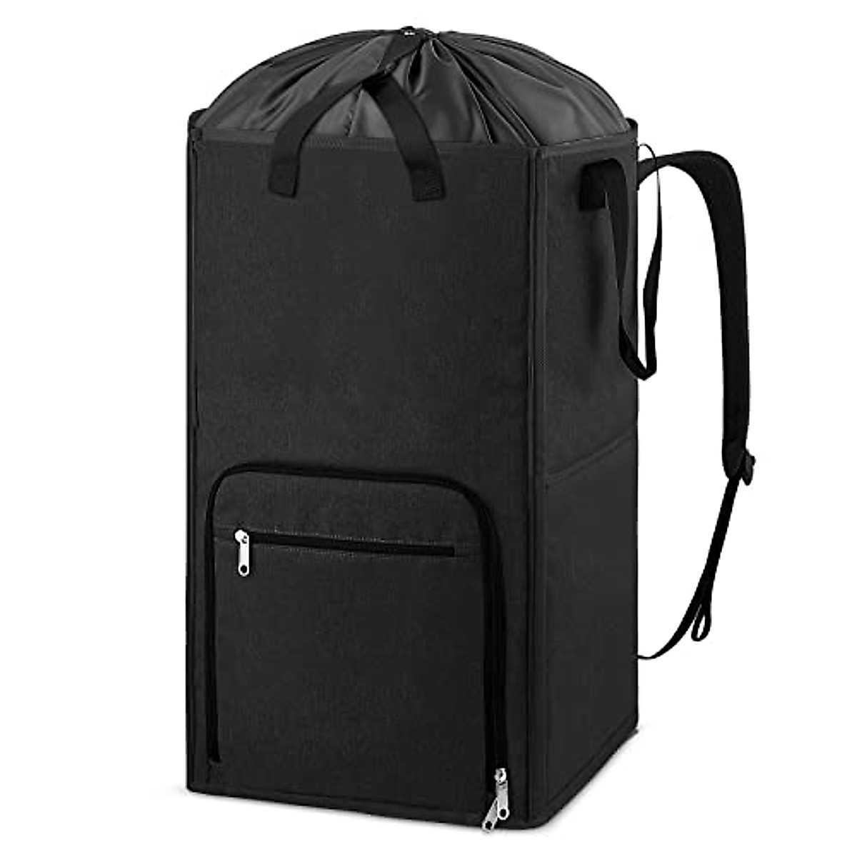 Laundry Backpack Bag, Bukere Extra Large 2 in 1 Laundry Hamper Basket for College Students Dorm Essentials, Adjustable Shoulder Straps, Freestanding Laundry Bag for Apartment, Laundromat, Travel