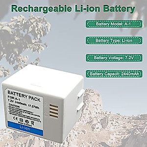 BORTENG Replacement Batteries for Arlo Pro/Pro 2(VMA4400) Camera, Rechargeable 7.2V 2440mAH 17.75WH Upgraded Batteries 2 Pack (for Pro/Pro 2)