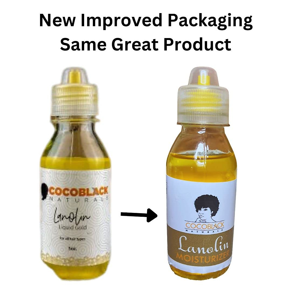 CocoBlack Naturals Lanolin Moisturizer Ghana for Coily Kinky Hair, 4.8 fl oz