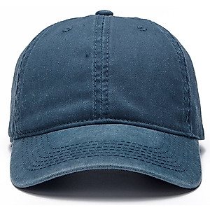 Edoneery Men Women Baseball Cap-Low Profile Adjustable Washed Cotton Golf Dad Hat Navy