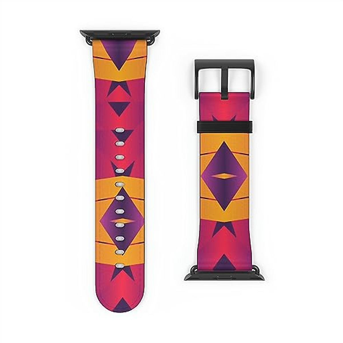 Creative Vibes2 Boho Colorful Smart Watch Band Compatible with Smart Watch Series 1, 2, 3, 4, 5, 6, 7, & SE - High-Quality Leather Watch Bands for Smart Watches (38-41 mm, Gold Matte)