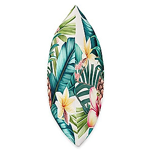 Hawaiian Beaches Hawaiian Polynesian Tropical Aesthetic Plumeria Pineapple Throw Pillow, 18x18, Multicolor