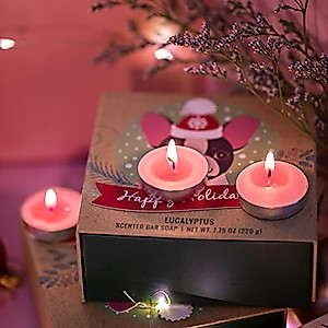 LANKER 50 Pack Mini Tea Lights Candles - Unscented - Smokeless - 2 Hour Burn Time - Decoration for Wedding, Party, Dating and Festival Celebration (Pink)