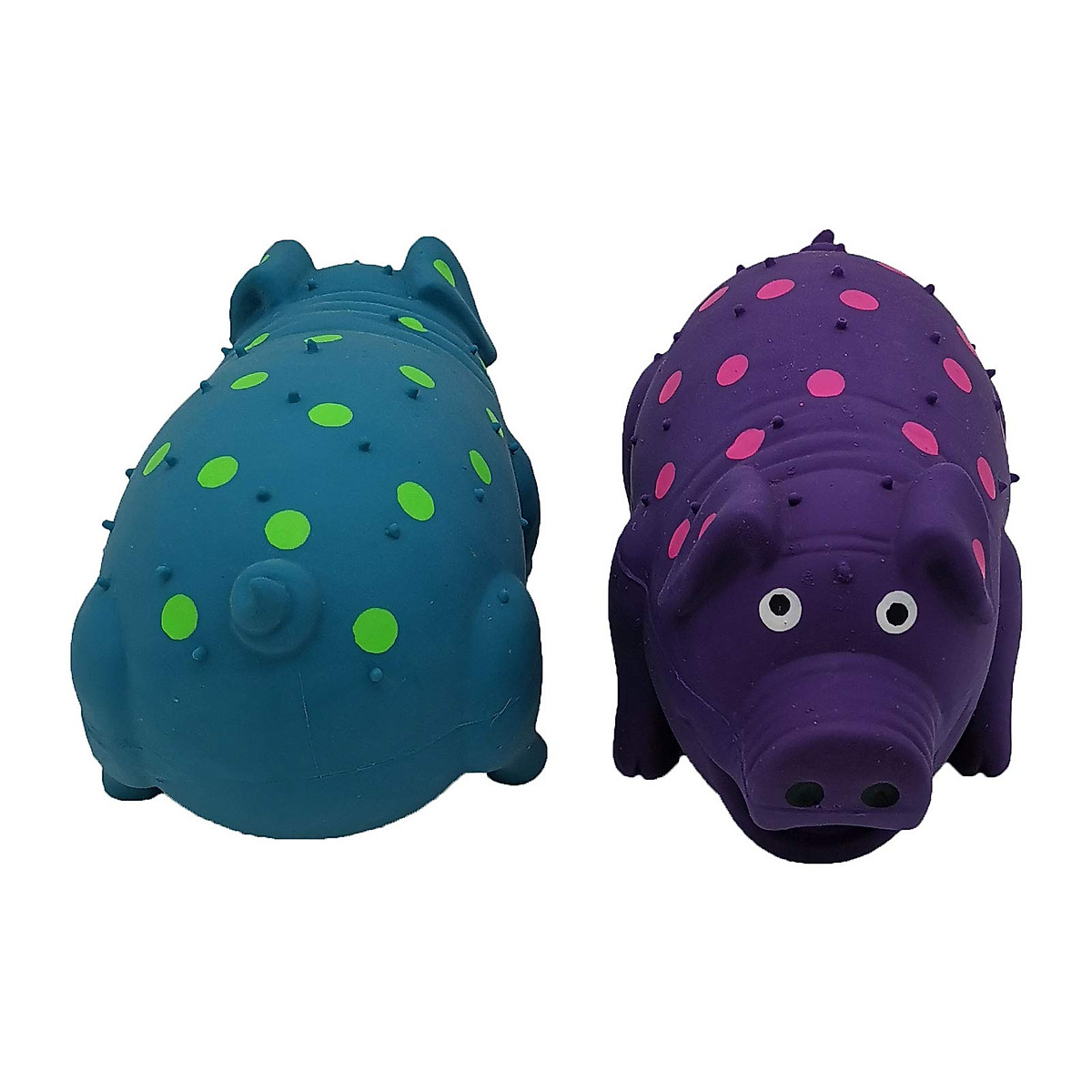IOOROSE 9 Inch Latex Dog Chew Toy Grunting Pig Sound Play (2 Pack)