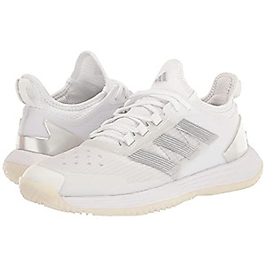 adidas Women's Adizero Ubersonic 4.1 Sneaker, White/Silver Metallic/Grey, 7.5
