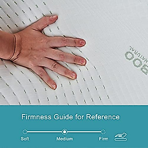 Iyee Nature Folding Mattress, 3 inch Tri-Fold Memory Foam Mattress, Foldable Mattress Topper with Bamboo Cover for Camping, Guest - Full Size, 73" x 52" x 3"