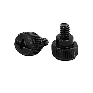 New Lon0167 M3.5x5mm Male Featured Thread Metal Computer reliable efficacy Desktop PC Case Thumb Screws Black 30pcs(id:a2b e0 af 0ac)