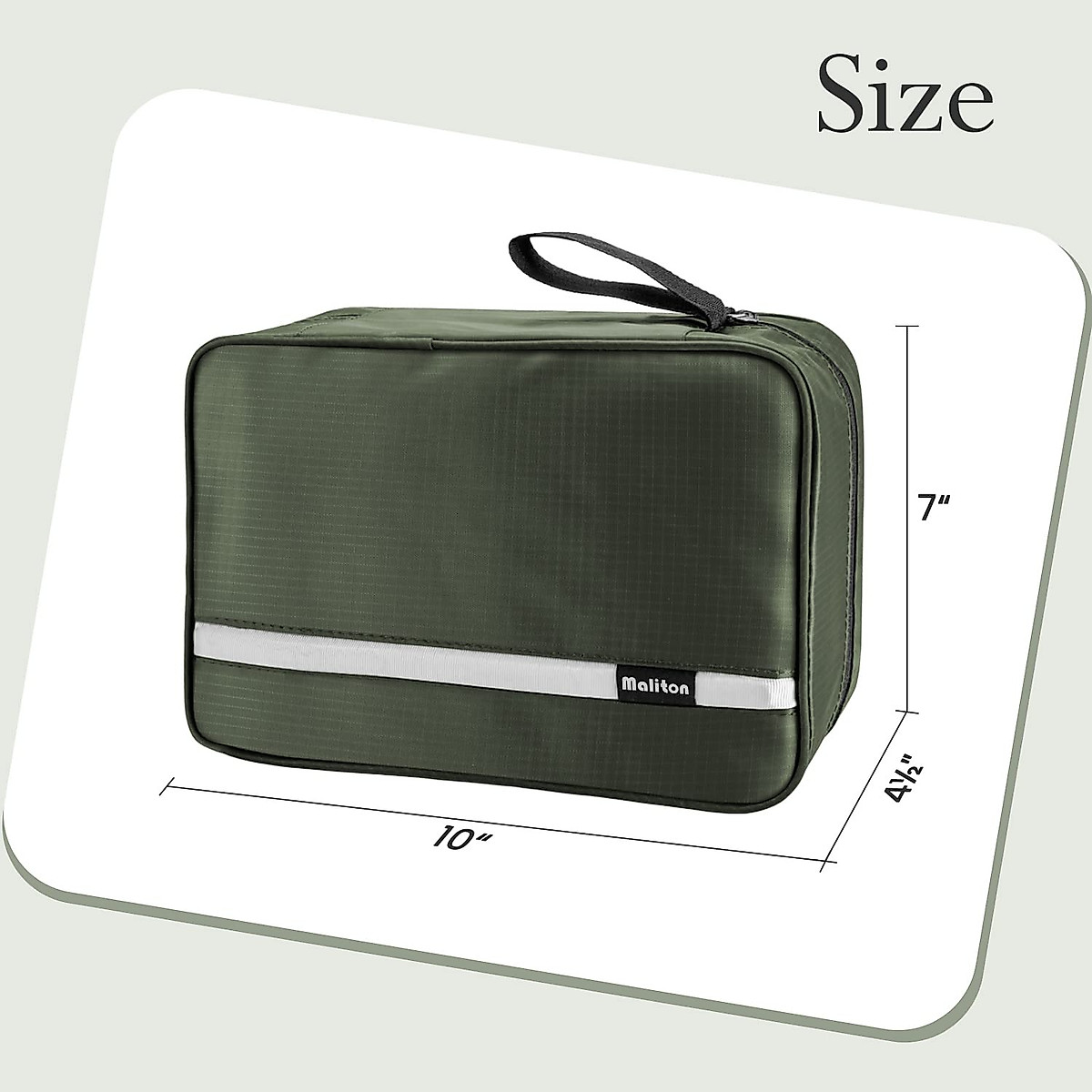 Maliton Travel Toiletry Bag for Men, Hanging Toiletry Bag with 4 Compartments, Portable Waterproof Compact Travel Bathroom Organizer, Ideal for Travel Daily Life (Olive Green)