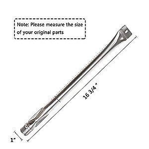 Hisencn Replacement Repair Kit for Master Forge 5 Burner 2518-3, 3218LT, 3218LTN, L3218 Gas Grill Models, BBQ Grill SS Pipe Burners Tube, Heat Shield Tent Plate Parts